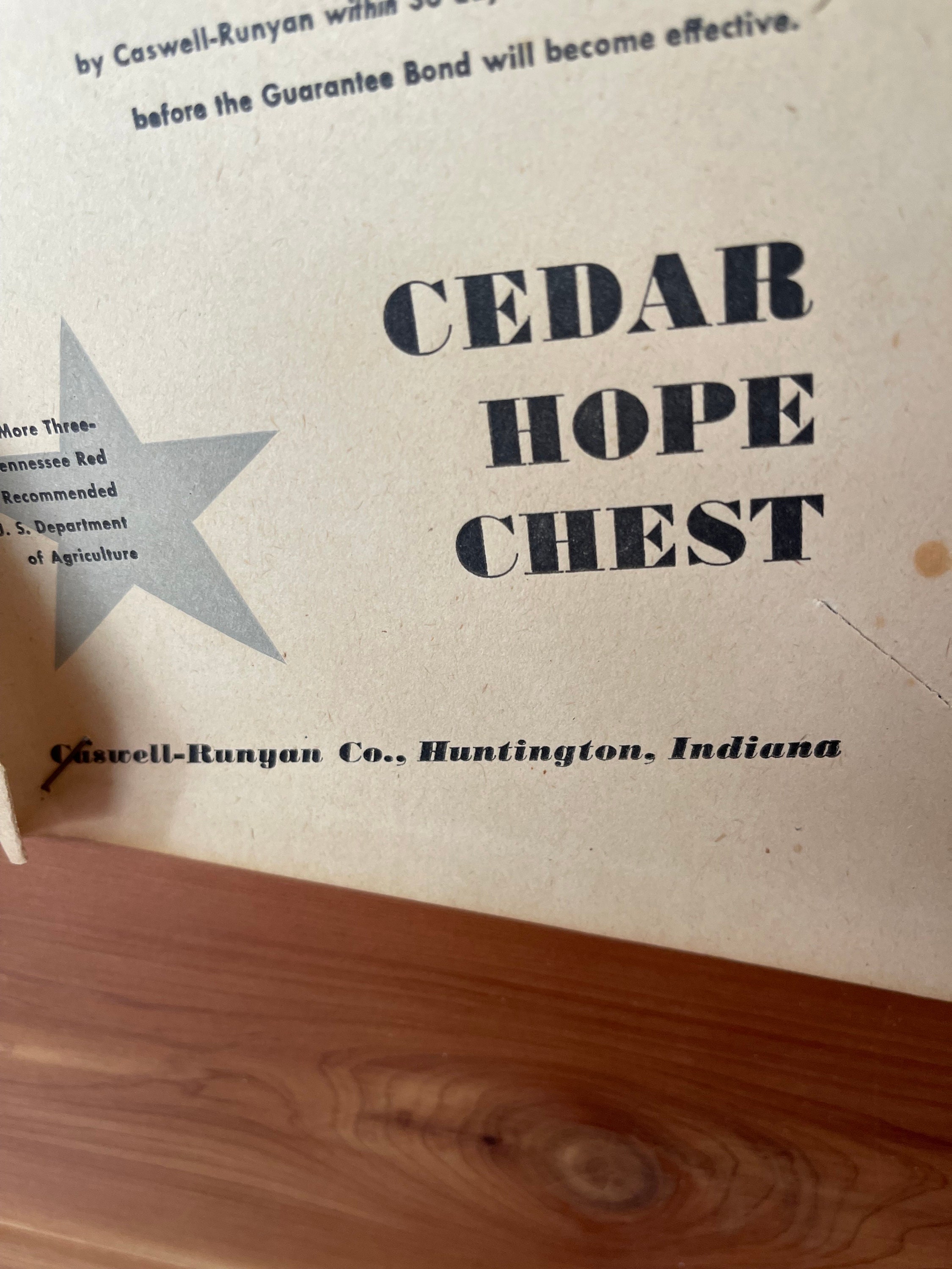 Cedar Hope Chest, Vintage Hope Chest, Vintage Cedar Chest, Refinished ...