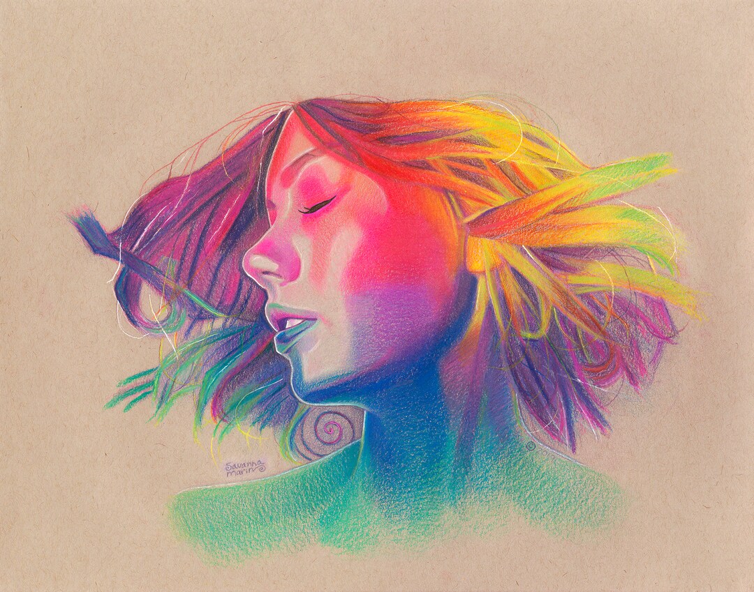Enchanted Colors Print - Etsy