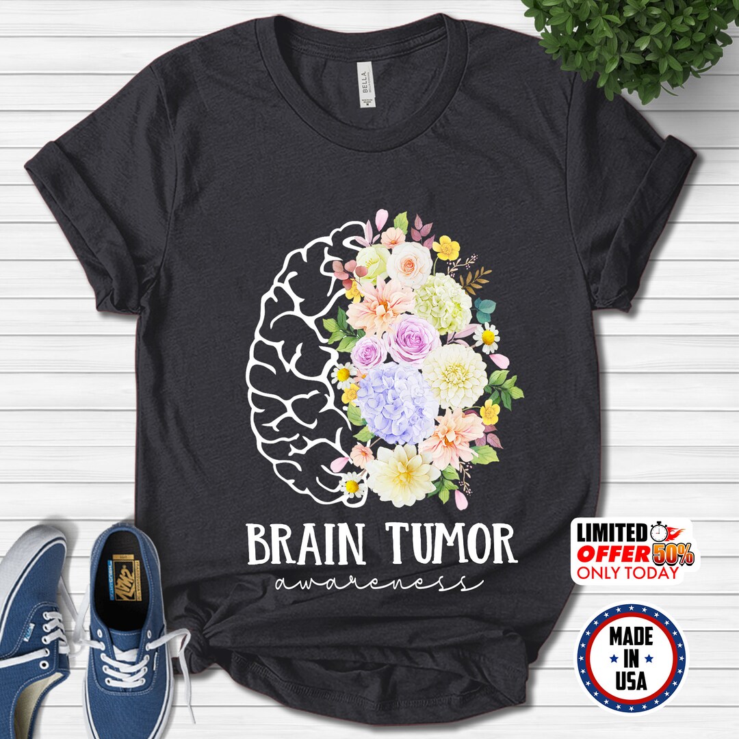 Brain Tumor Shirt, Brain Cancer Shirt, Brain Tumor Awareness, Brain ...
