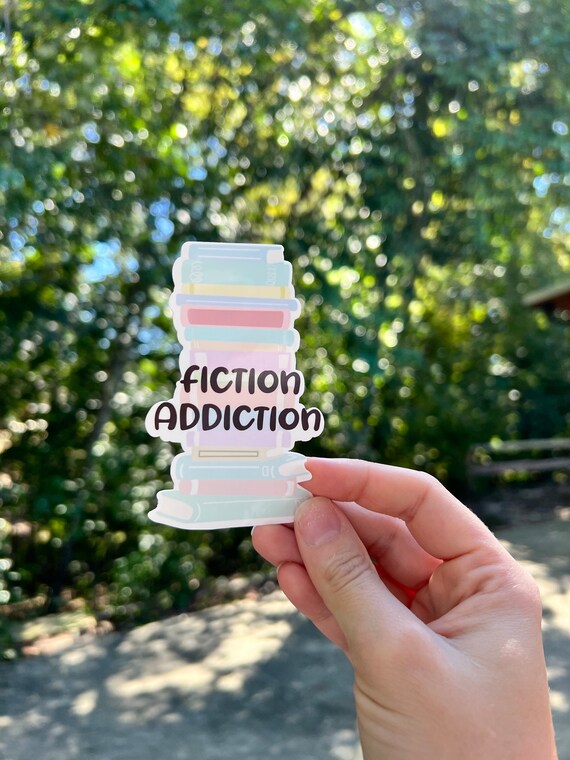 Fiction Addiction Stack Sticker - Etsy
