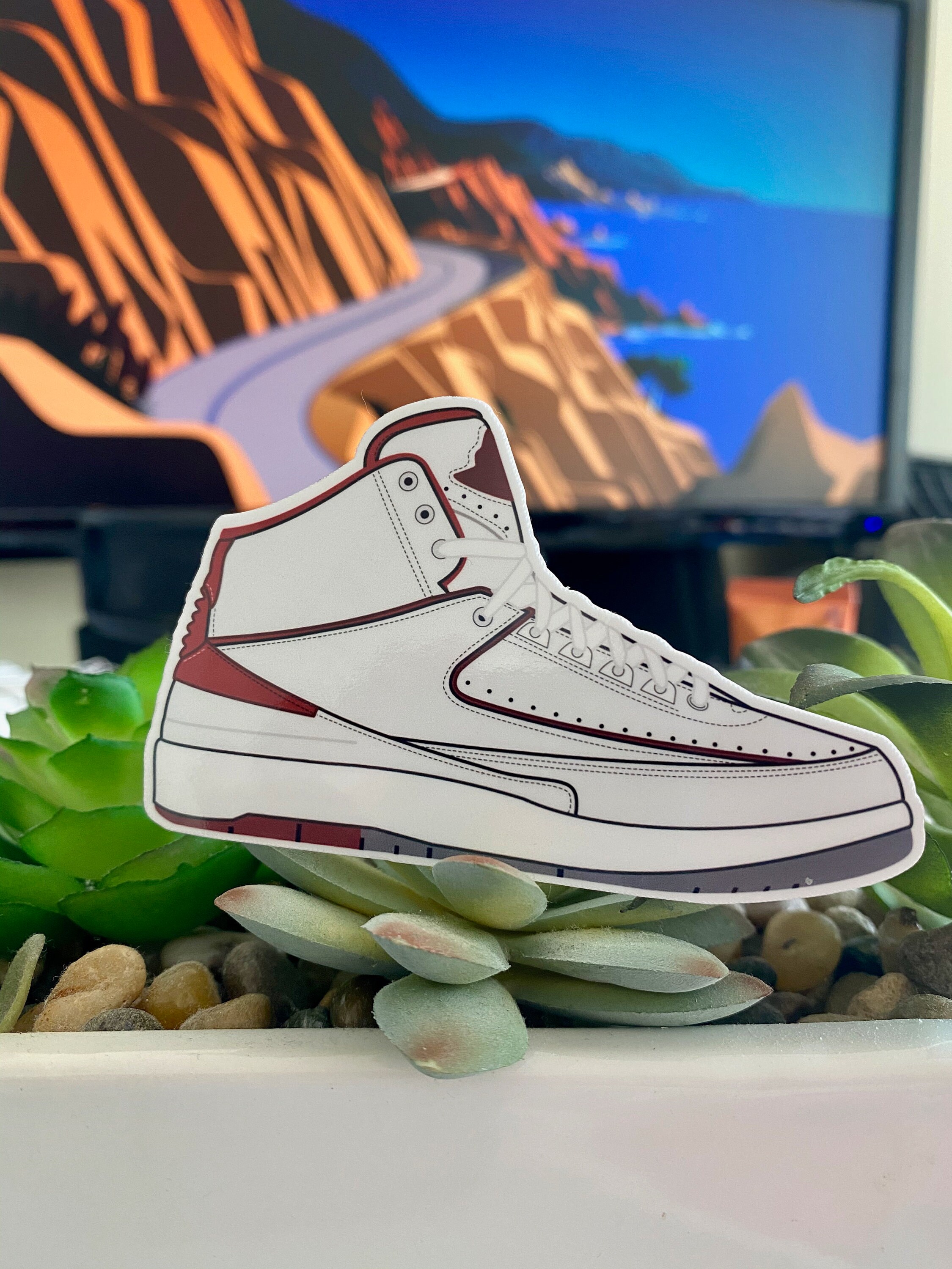 Air Jordans 2 Vinyl Laminated Waterproof Sticker Sneaker | Etsy