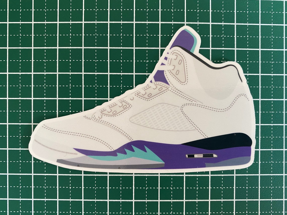 Air Jordans 5 Vinyl Laminated Waterproof Sticker Sneaker | Etsy