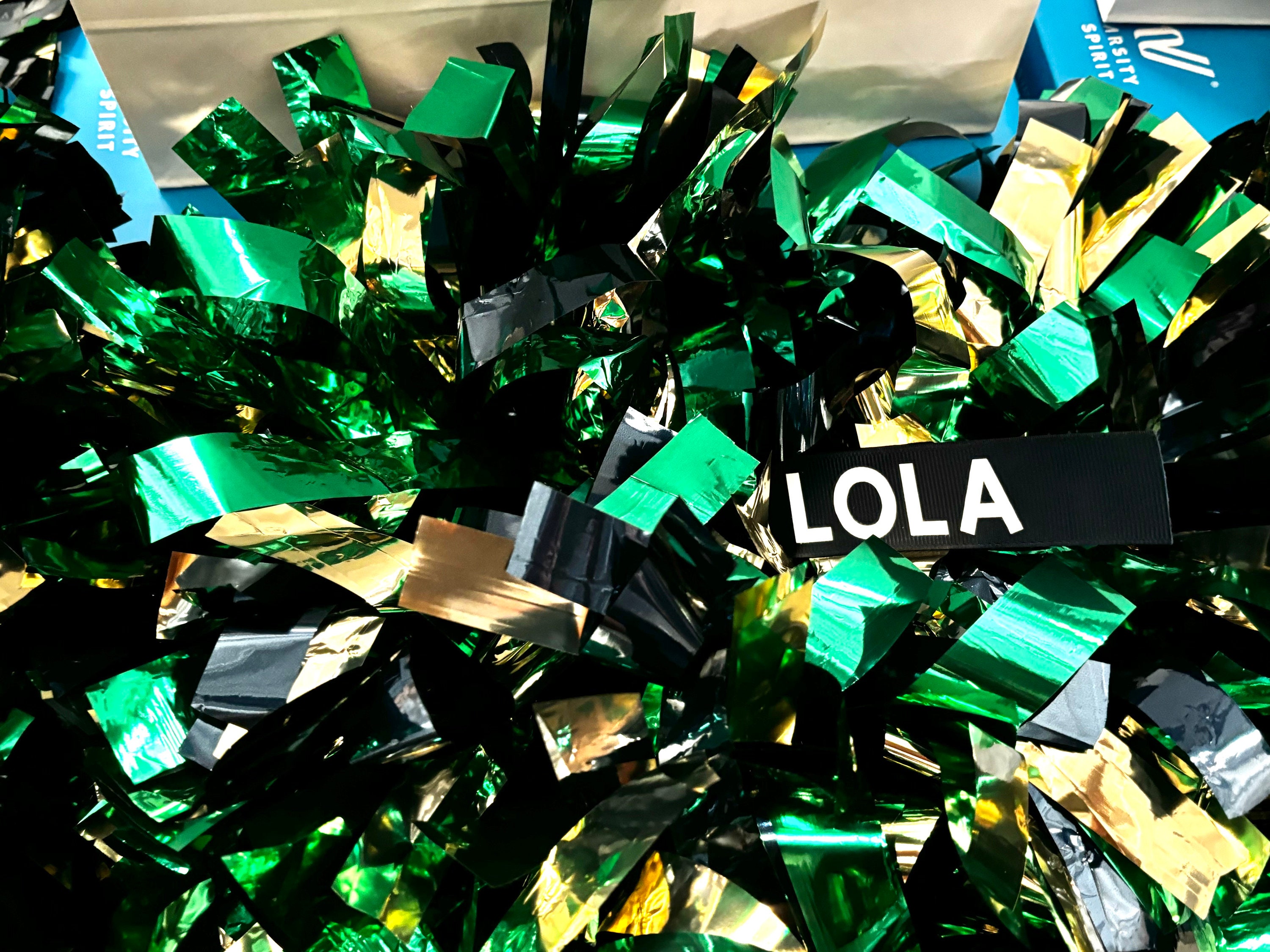 Pom Pom Tags - Set of 2 - for Cheer or Dance- Cheerleader ...