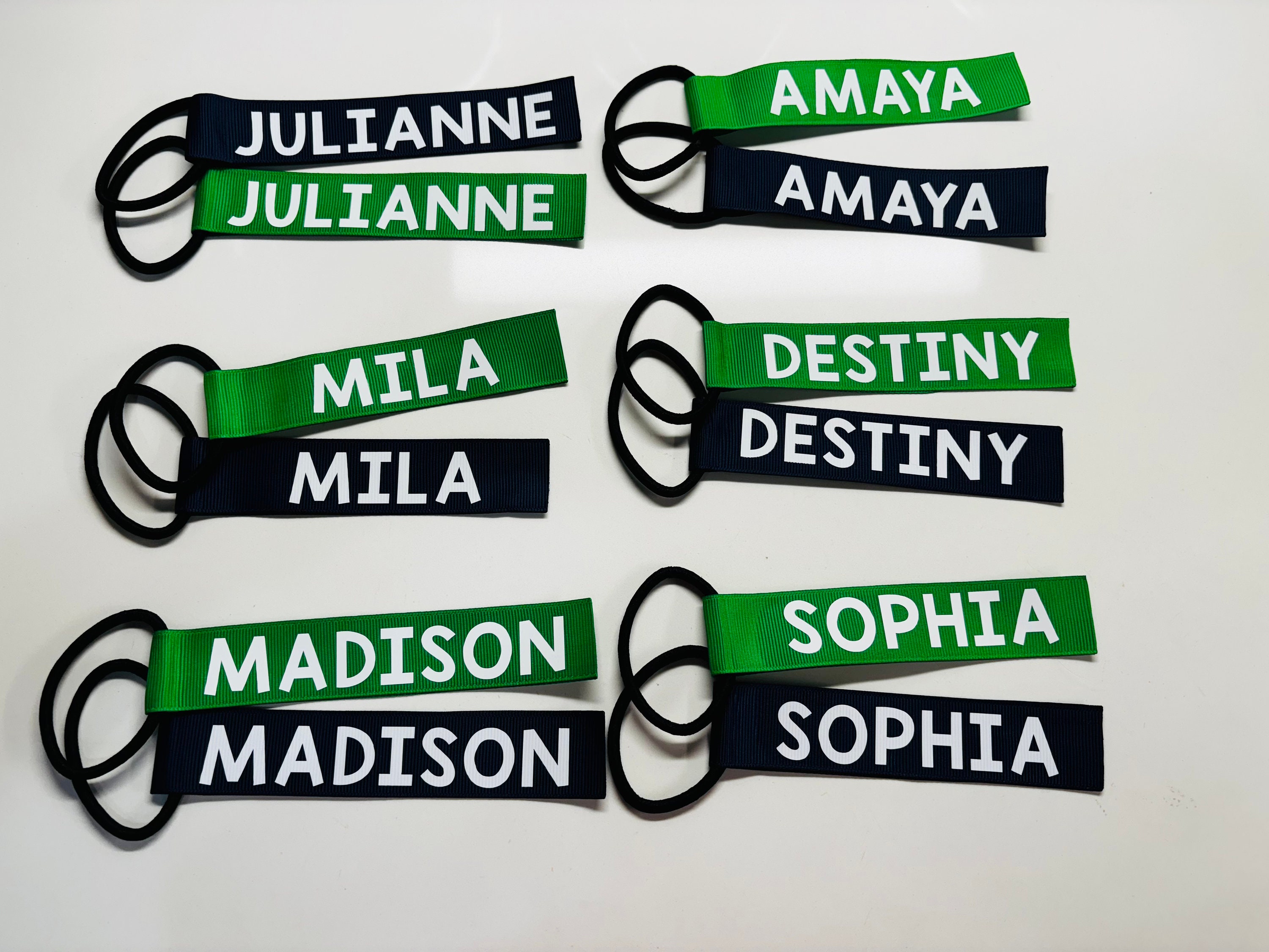 Pom Pom Tags - Set of 2 - for Cheer or Dance- Cheerleader ...