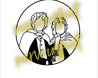 Art & Collectibles Digital Lord of the Rings Merry and Pippin SVG cut ...