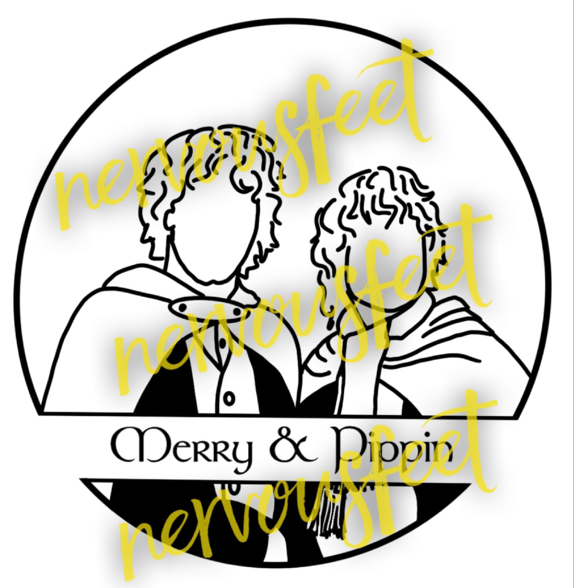 Art & Collectibles Digital Lord of the Rings Merry and Pippin SVG cut ...