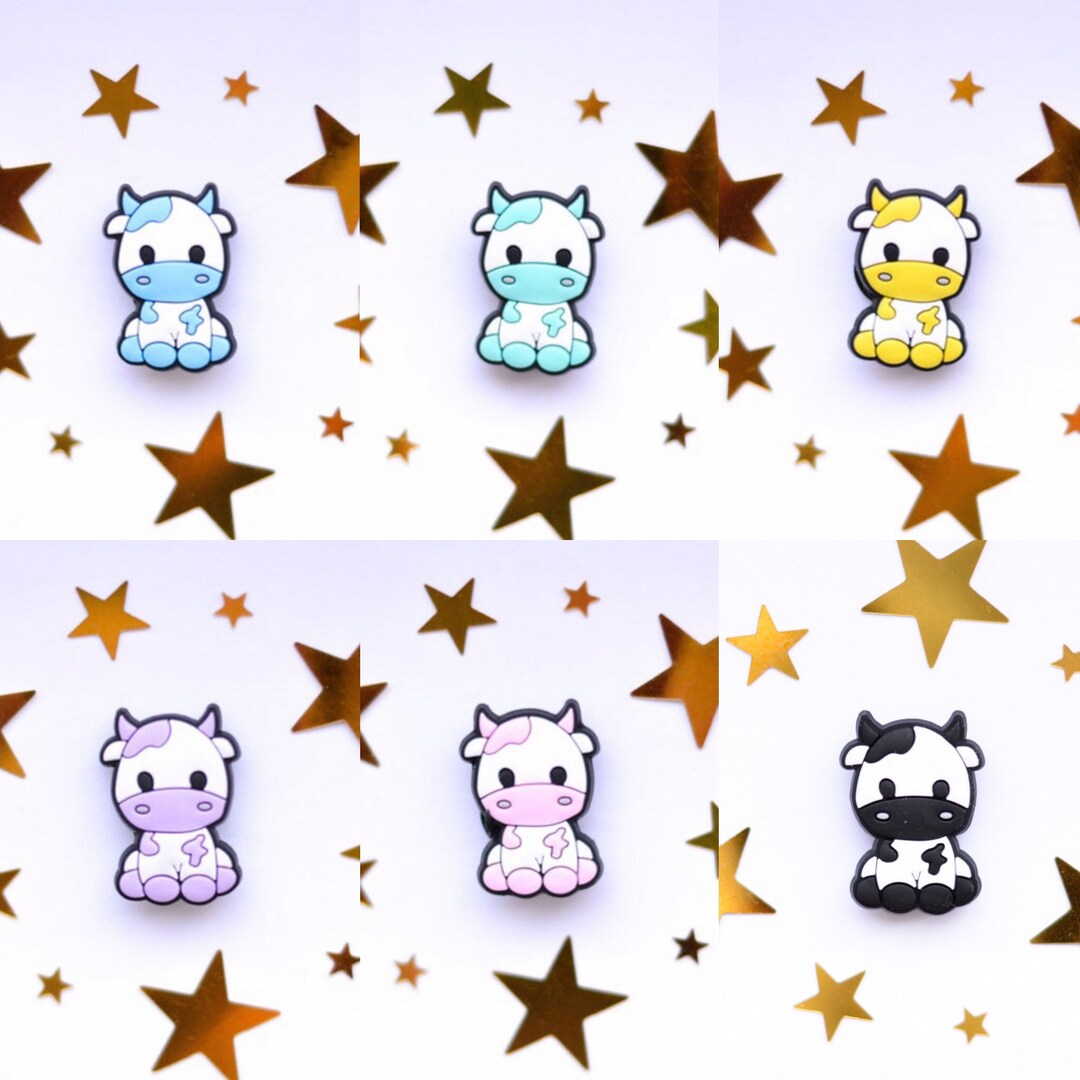 Cute Colourful Pastel Cow Shoe Charm - Charms for Your Crocs - Croc ...