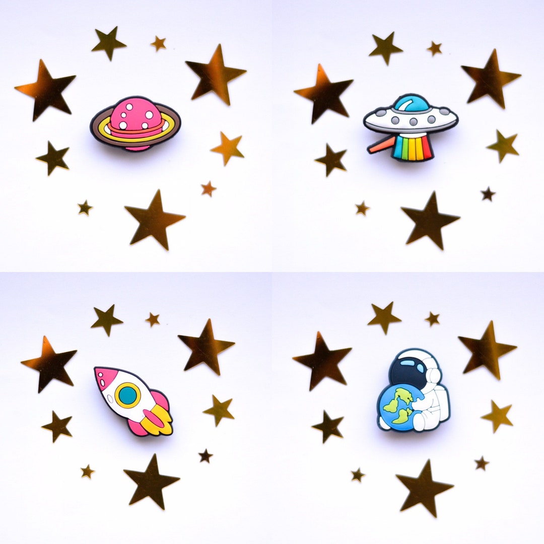 Space Astronaut Saturn Planet Rocket Shoe Charm Jibbitz for Crocs ...