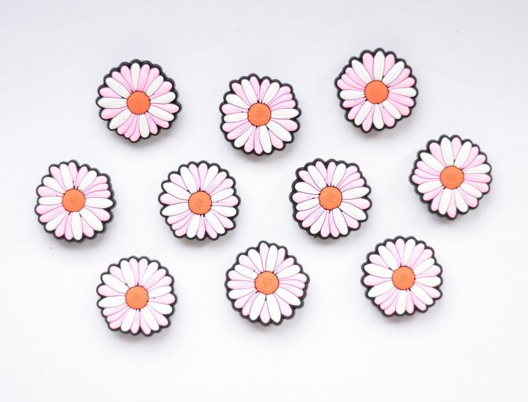 Cute Pink White Daisy Flower Nature Shoe Charm - Charms for Your Crocs ...