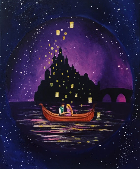 Disneys Tangled Painting | Etsy