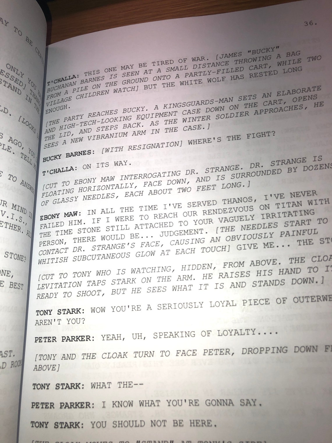 Marvel's Infinity War Movie Script Film Script screenplay | Etsy