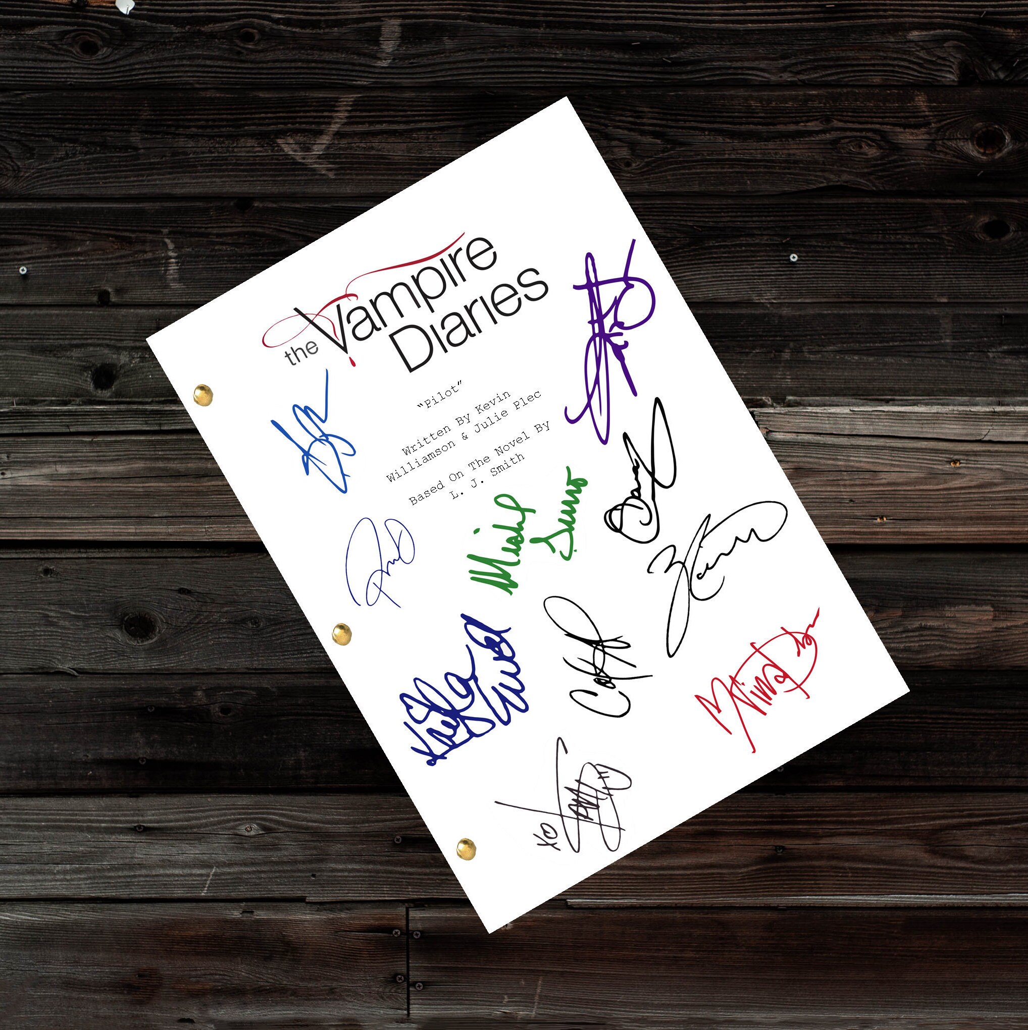 Vampire Diaries Pilot Episode Script/ Screenplay With Signed | Etsy