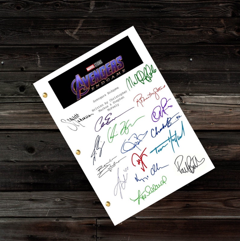 Marvel's Avengers Endgame Movie Script Film Script | Etsy