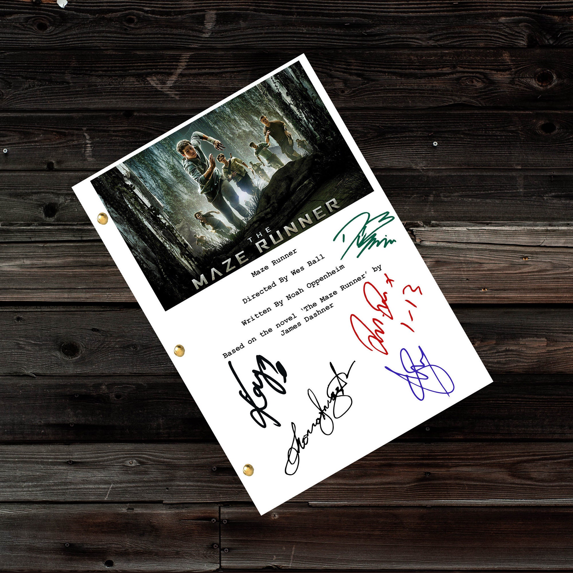 Maze Runner Movie Script Film Script screenplay With | Etsy