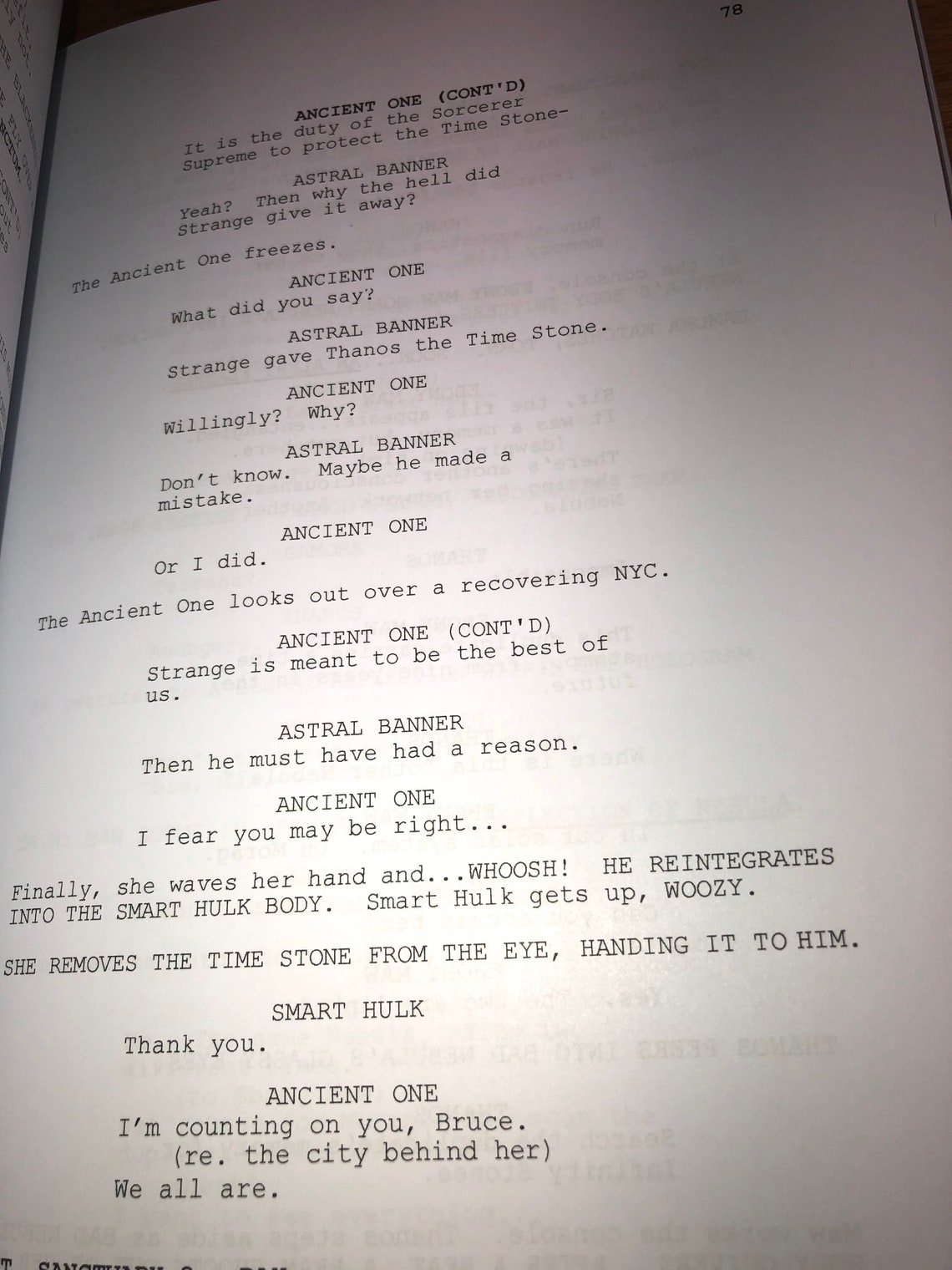 Marvel's Avengers Endgame Movie Script Film Script | Etsy