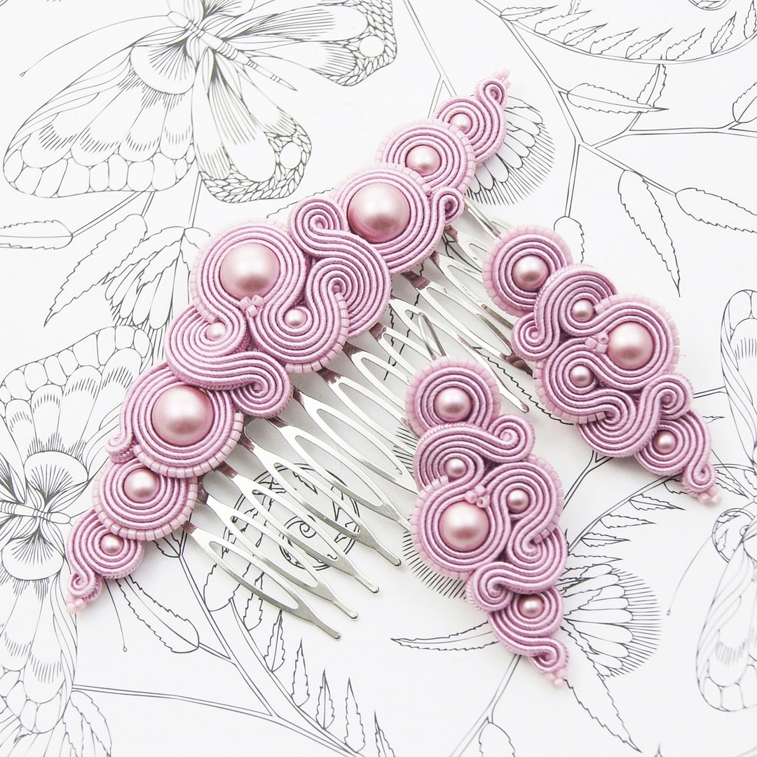 Soutache Handmade Set 'milino Pink Soutache'. Exclusive Jewelry ...
