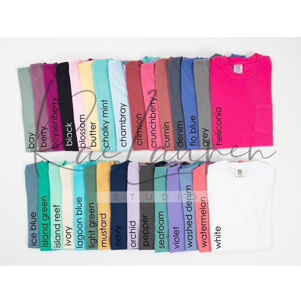 Comfort Color Pocket - Etsy