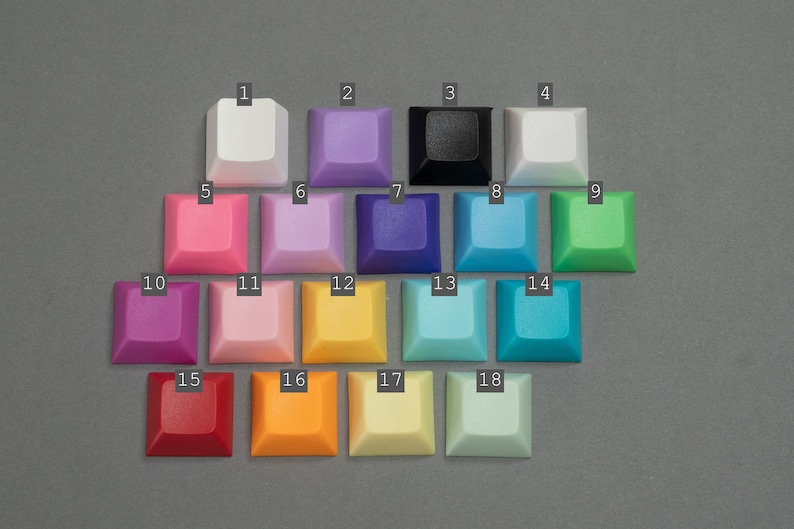 Indidual Keycaps 1U Size in ANY Colour PBT Keycaps - Etsy
