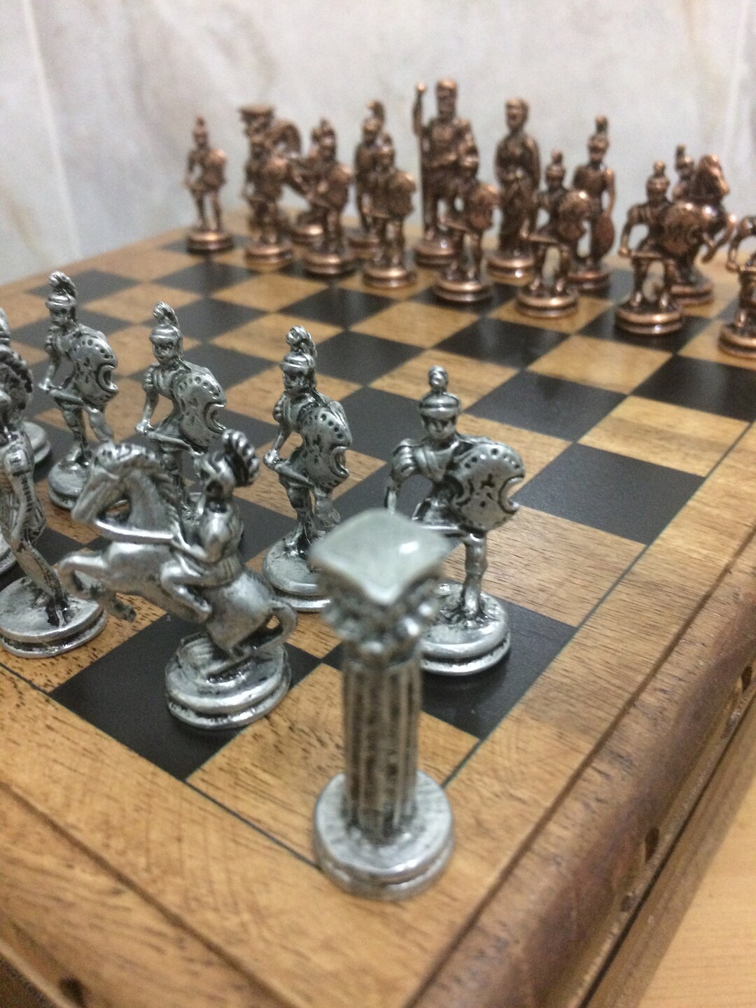 Chess Set With Board Handmade, Chess Set With Board and Compartments ...