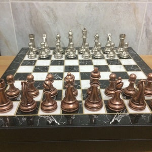 VIP Personalized Folding Chess Board, Cast-iron Chess Pieces, Luxury ...