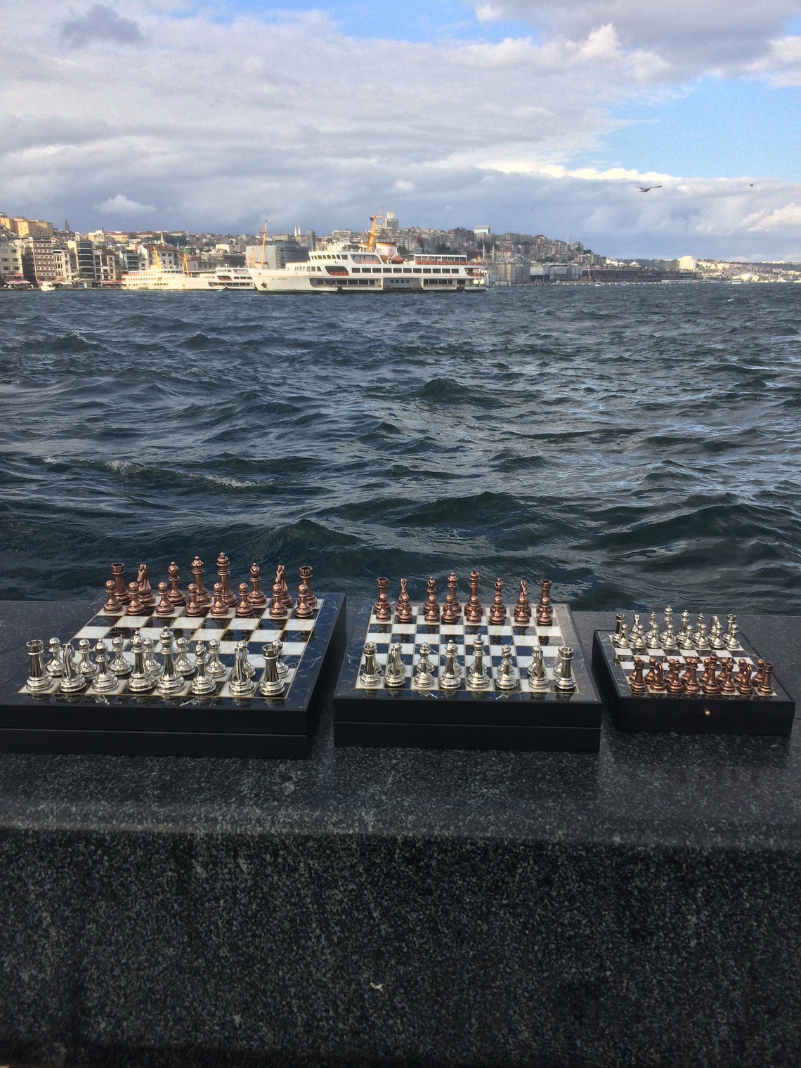 VIP Personalized Folding Chess Board Cast-iron Chess Pieces | Etsy