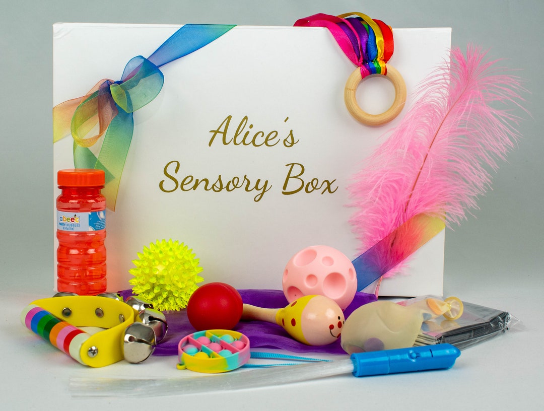 Personalised Deluxe Sensory Box Baby Sensory Box Personalised Sensory Kit Baby Sensory Kit ...