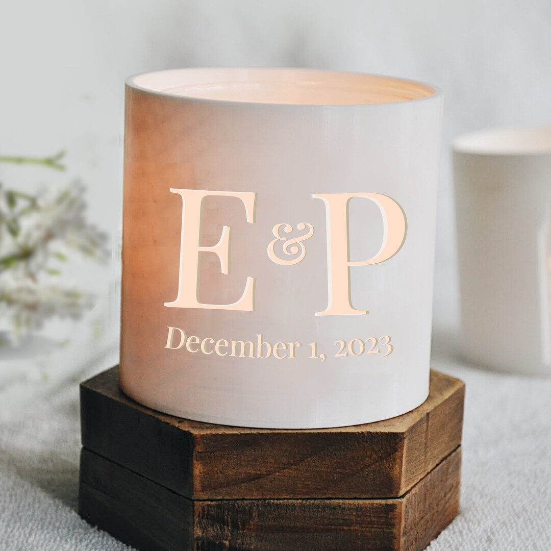 Personalized Wedding Decor, Monogram Custom Candle Holder, Wedding ...