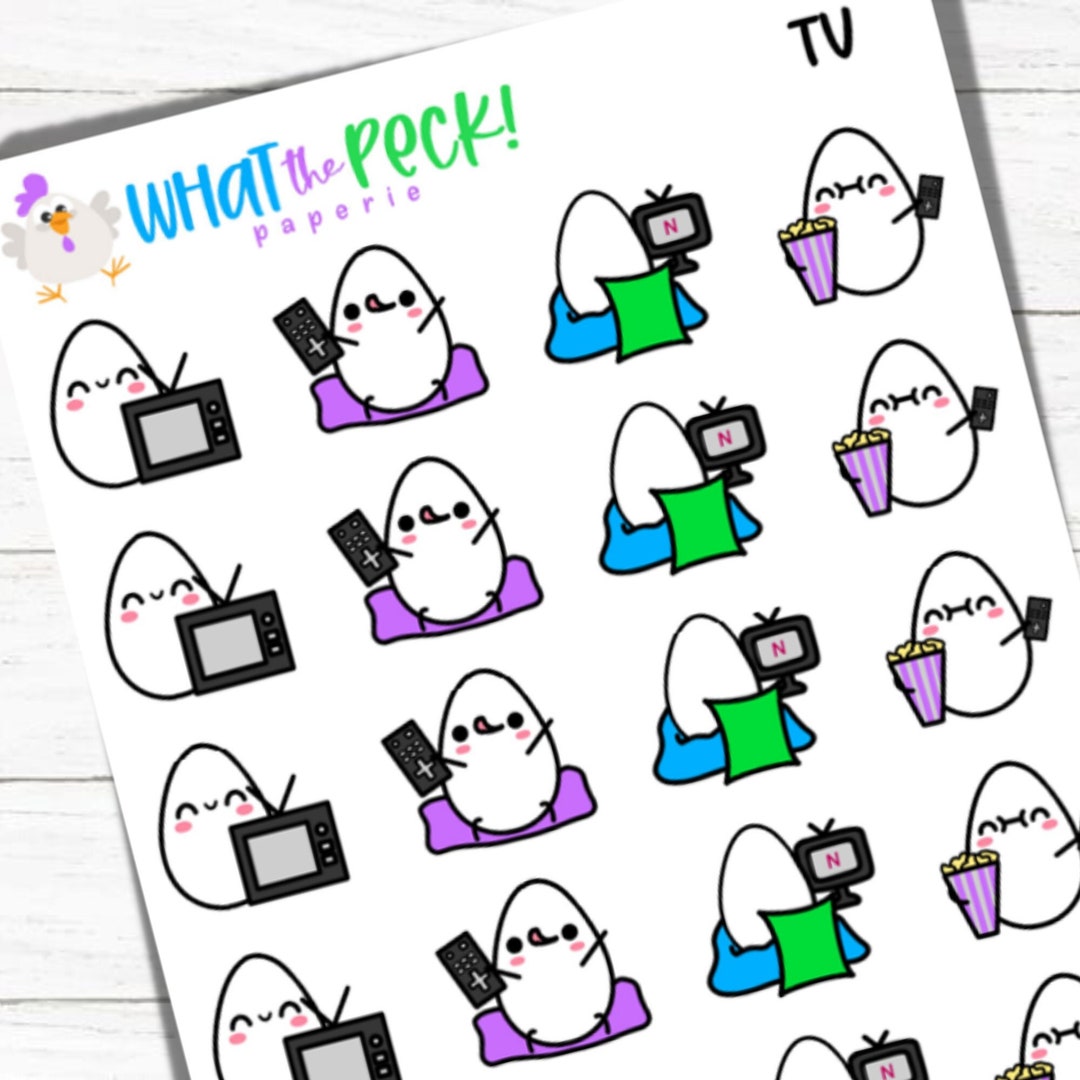 TV Sheldon | Hand Drawn Planner Icon and Bullet Journal Stickers ...