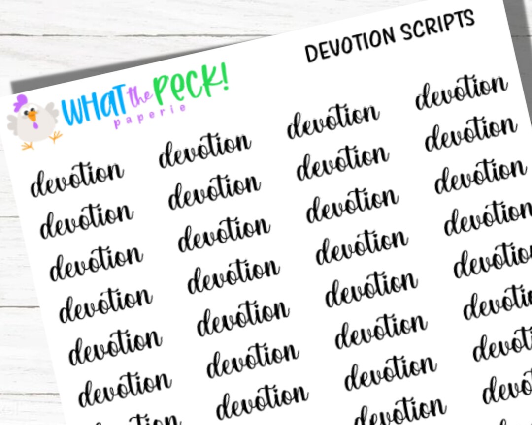 Habit Tracker Script Stickers Devotion - Etsy