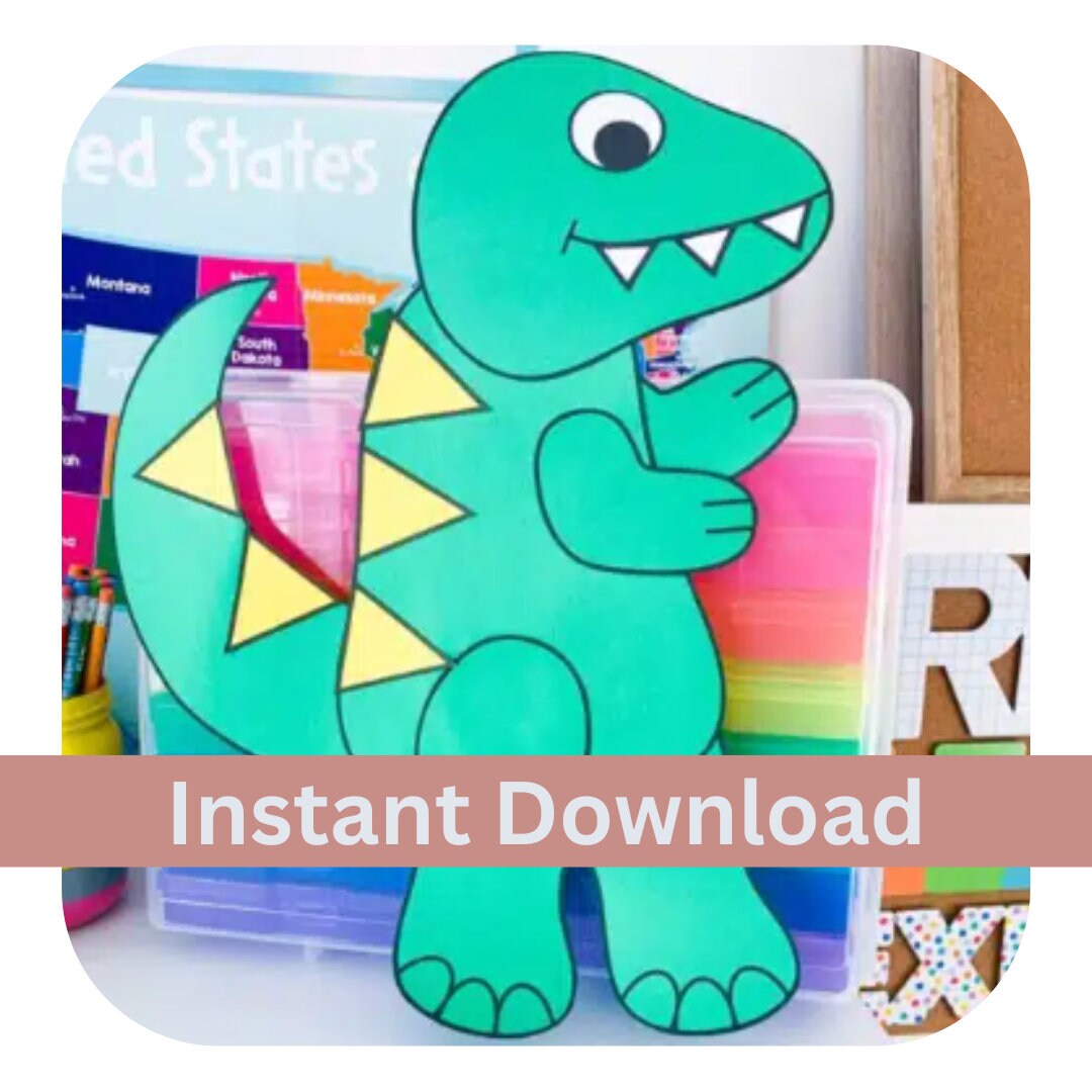 T-rex Dinosaur Craft Fun, Hands-on Art Project for Kids Learning About ...