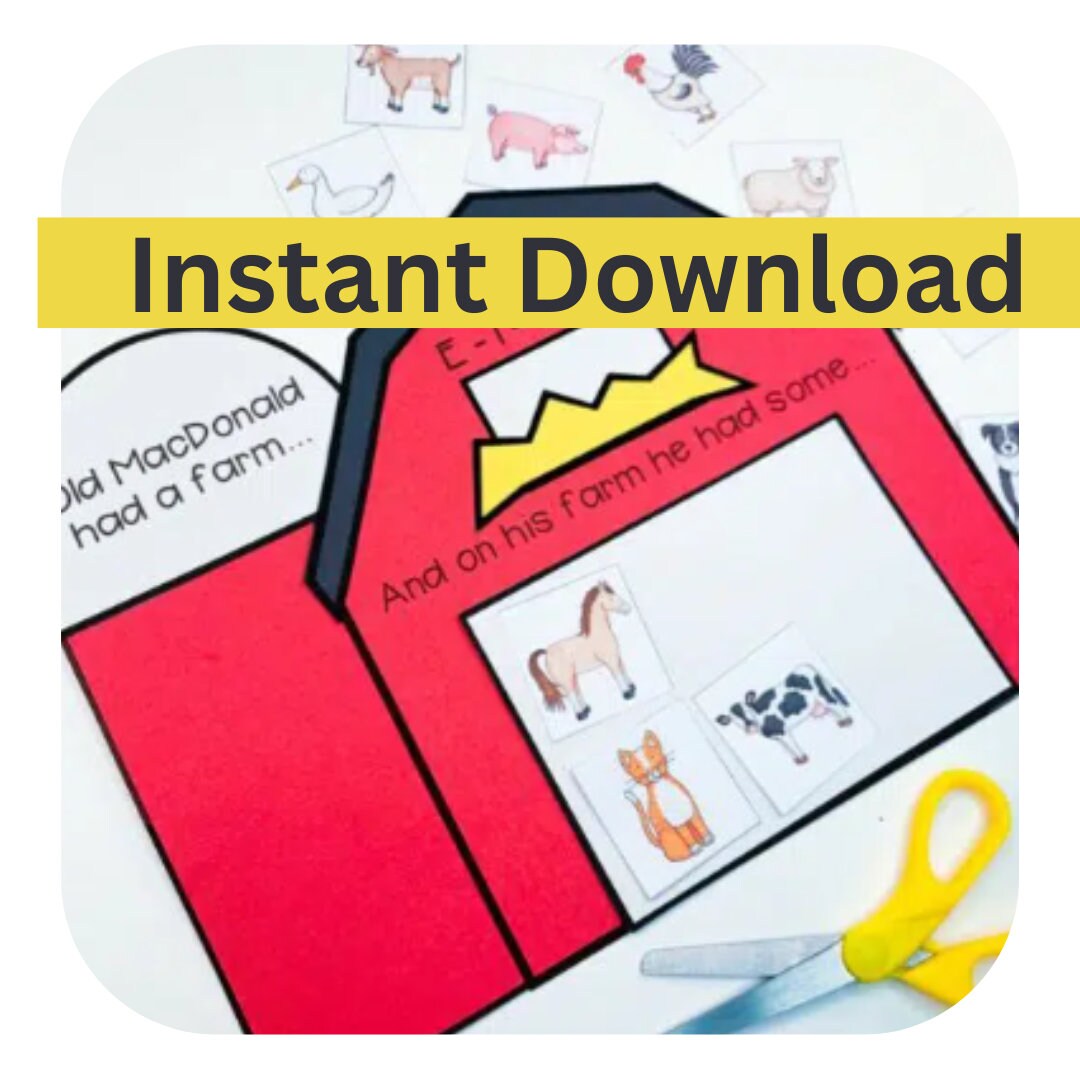 Old Macdonald's Farm Activity Set DIY Craft for Preschool, Kindergarten ...