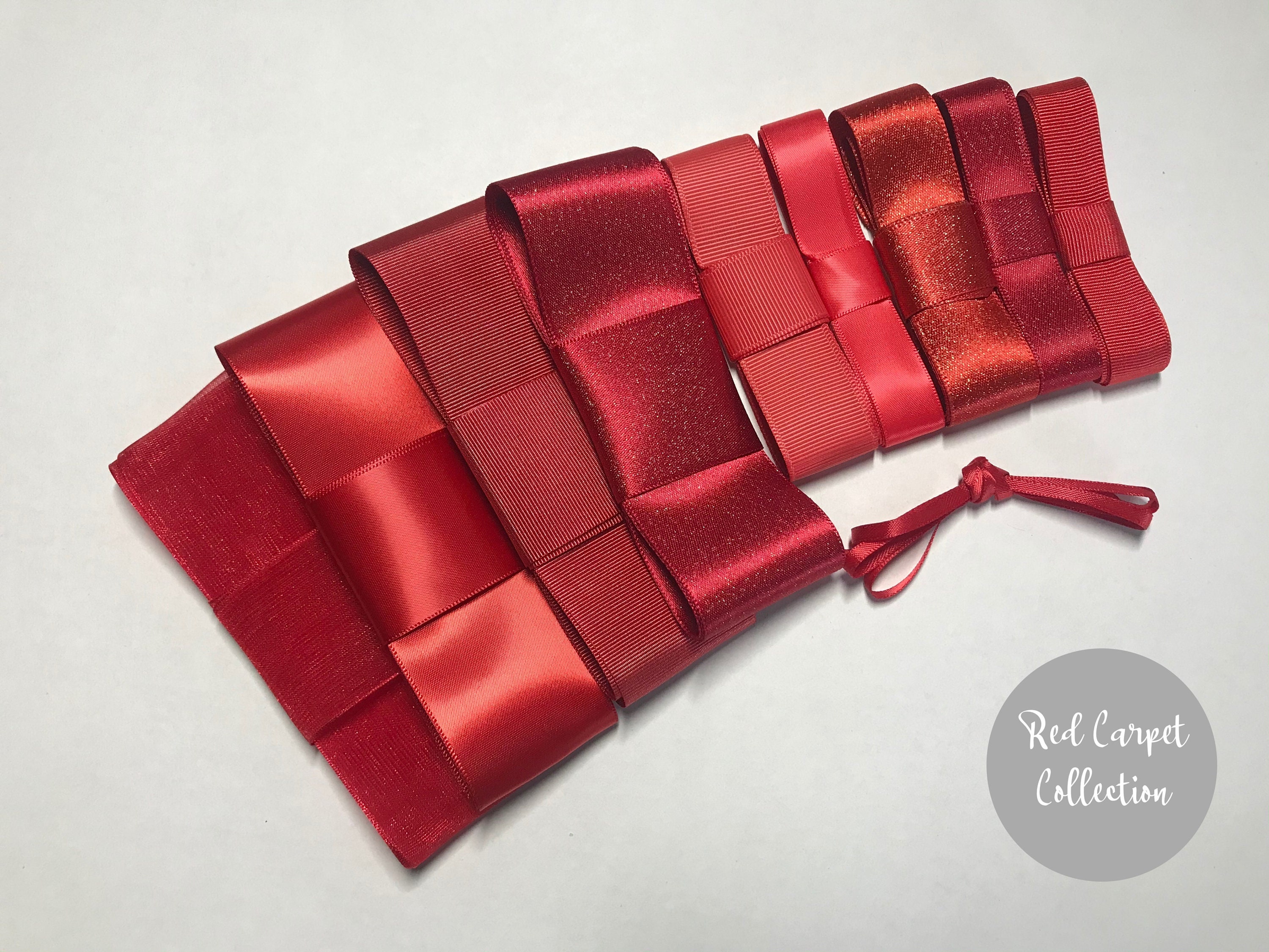 Assorted Ribbons Bundle Red 10 x 1m Lengths | Etsy