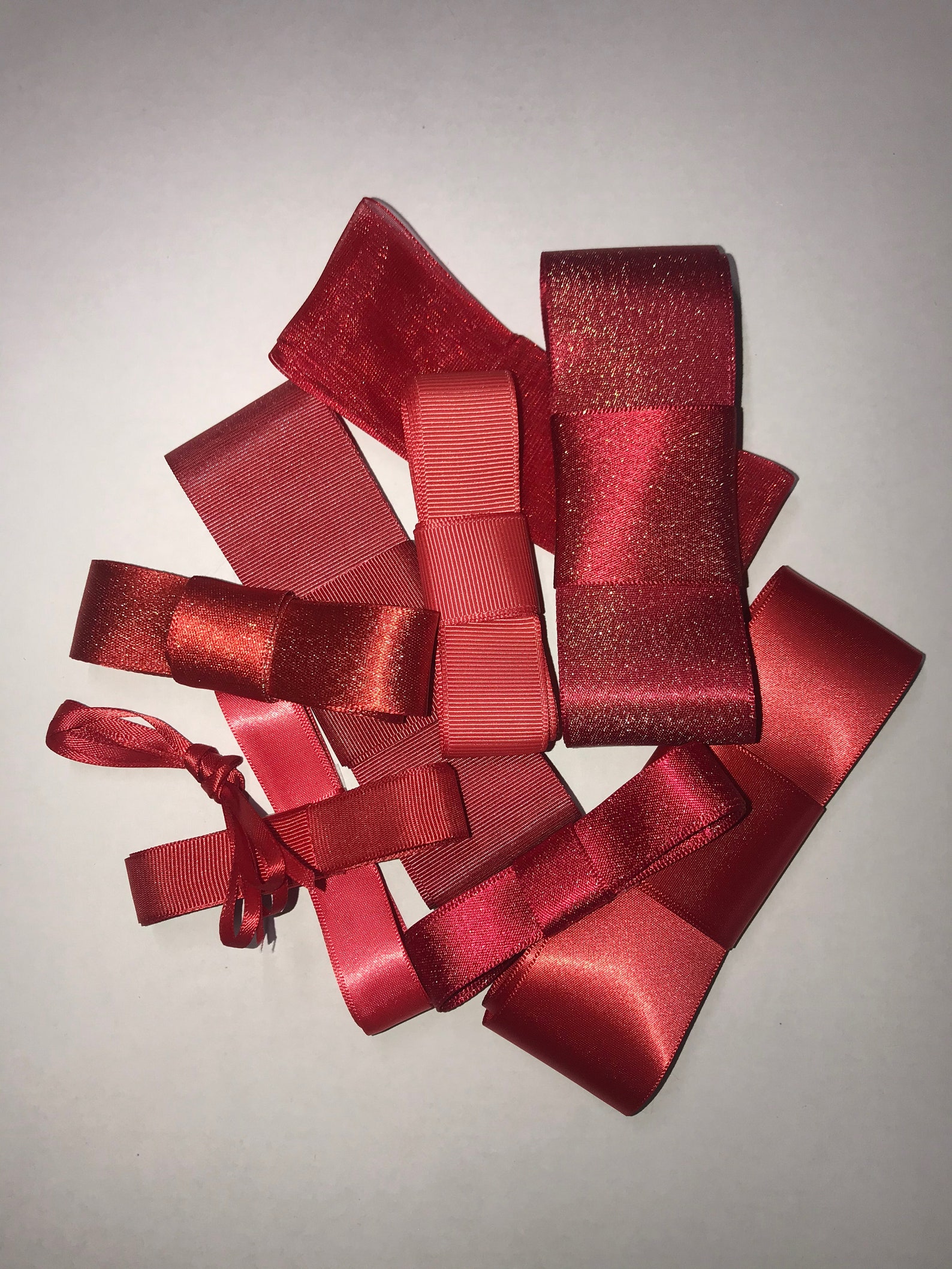 Assorted Ribbons Bundle Red 10 x 1m Lengths | Etsy