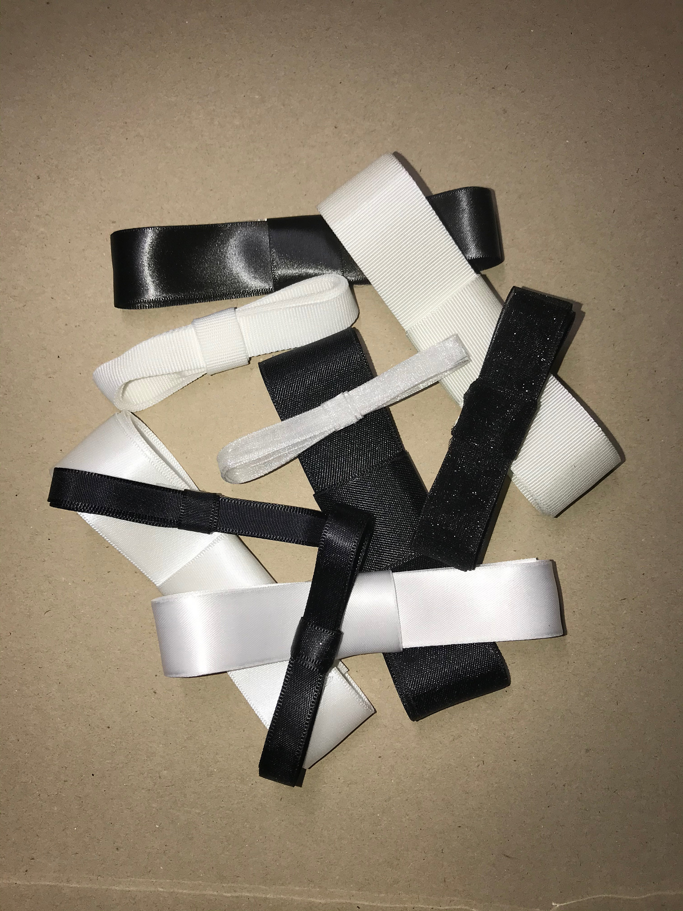 Assorted Ribbons Bundle Black & White 10 x 1m Lengths | Etsy