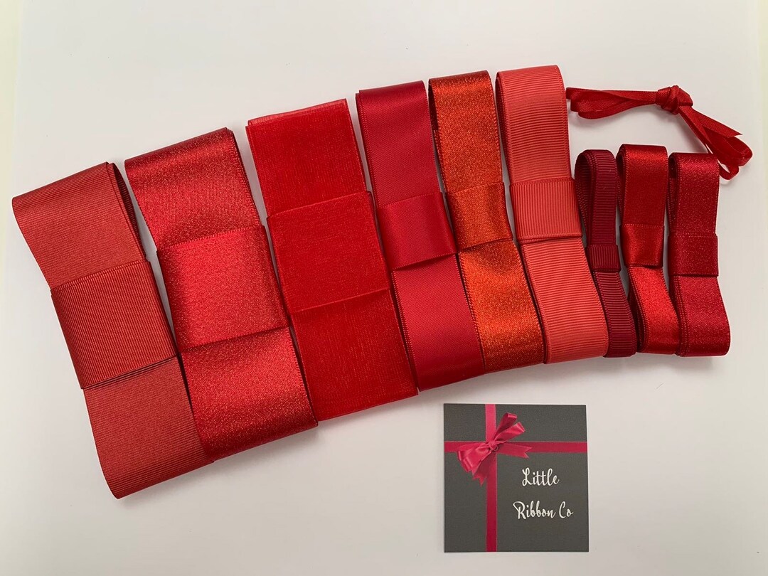 Assorted Ribbons Bundle - Red (10 x 1m Lengths) - Etsy.de