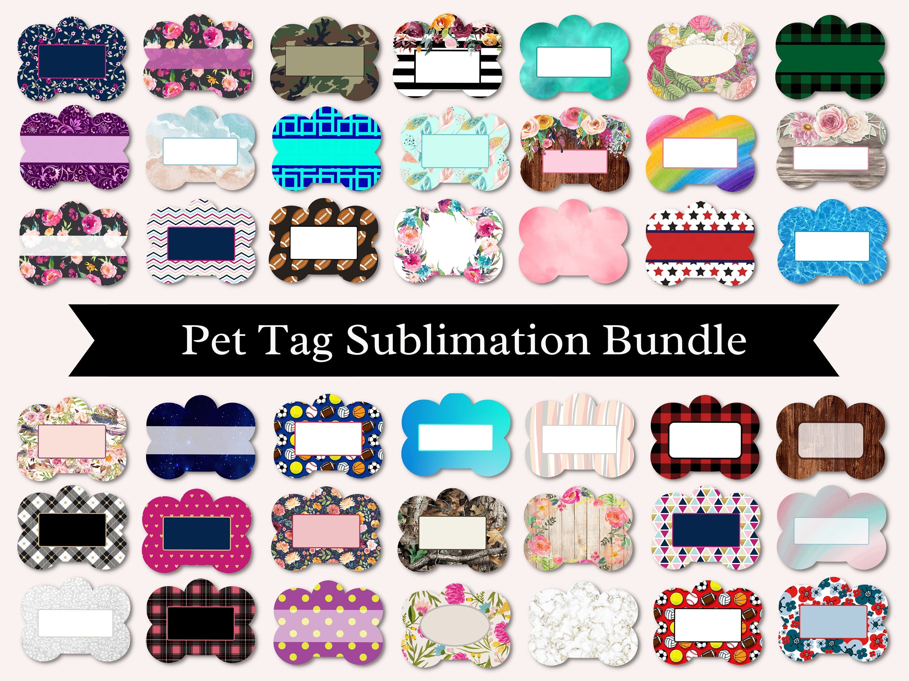 Pet Tag Sublimation Bundle, Digital Download - Etsy