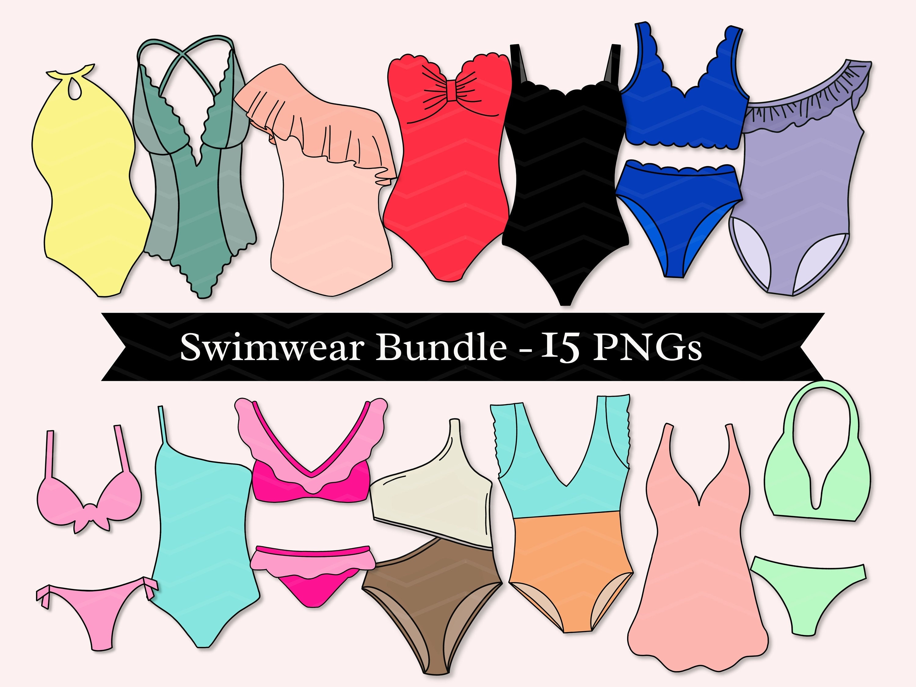 Swimsuit Bundle, Clip Art, Digital Downloads - Etsy