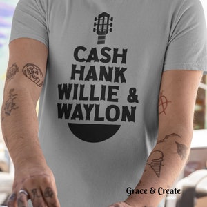 Cash Hank Willie and Waylon - SVG, Cut File, Sublimation, Digital ...
