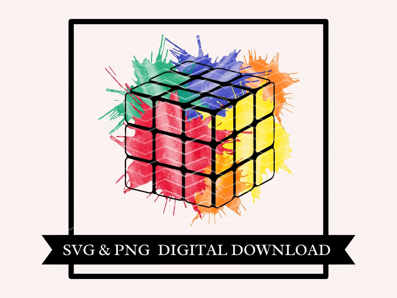 Watercolor Rubik's Cube - Clip Art, Sublimation, Digital Download - Etsy