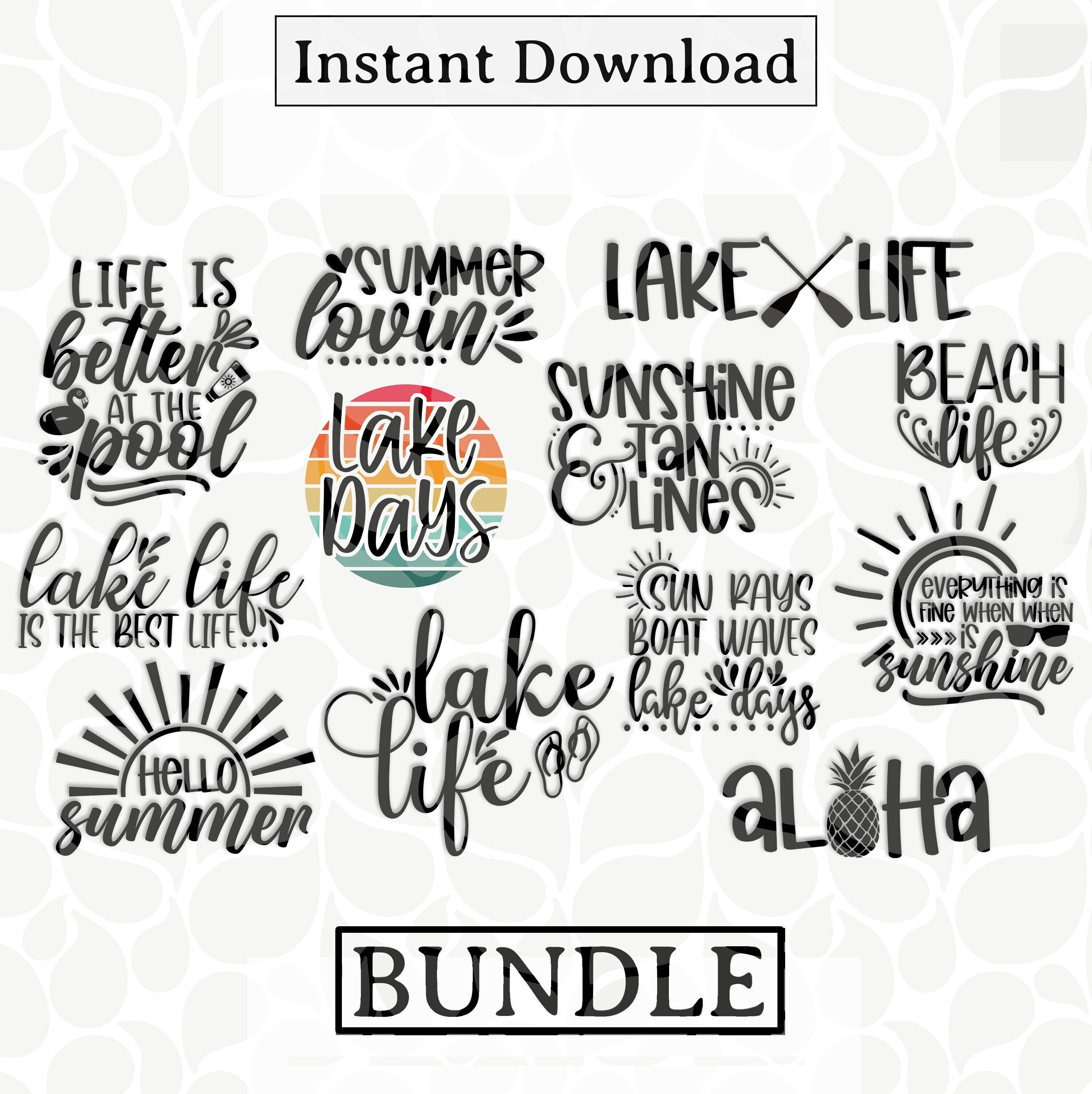 Summer SVG Bundle SVG, Cut File, Sublimation, Digital Downloads - Etsy
