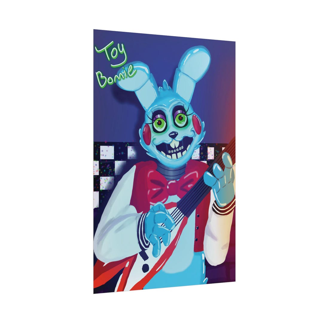 Stylized FNAF Toy Bonnie Poster - Etsy