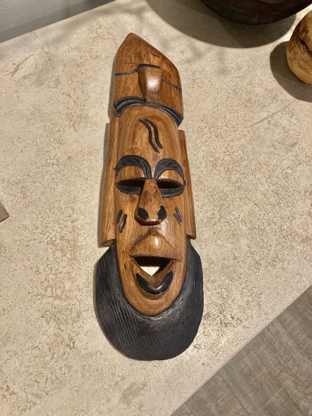 Antique Wooden Mask - Etsy