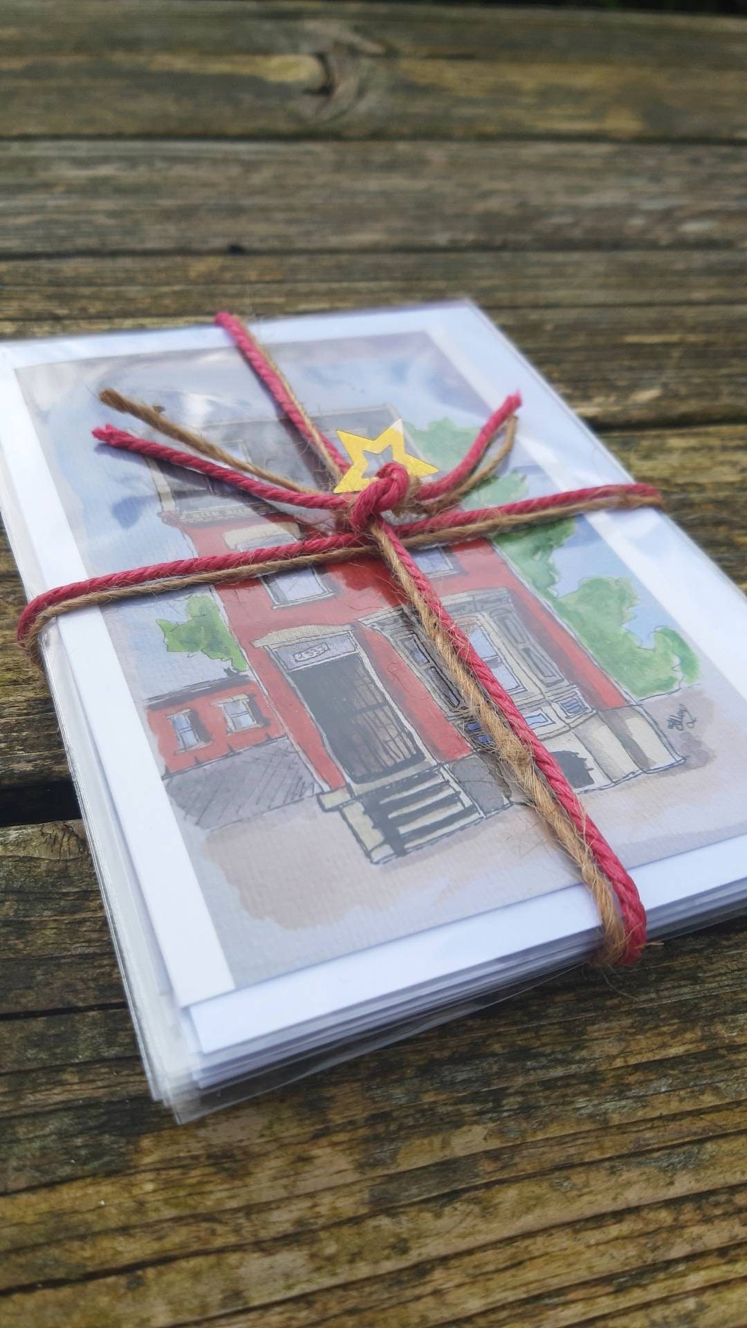 No Place Like Home Pack of 6 Greeting Cards. Printed Watercolour on ...