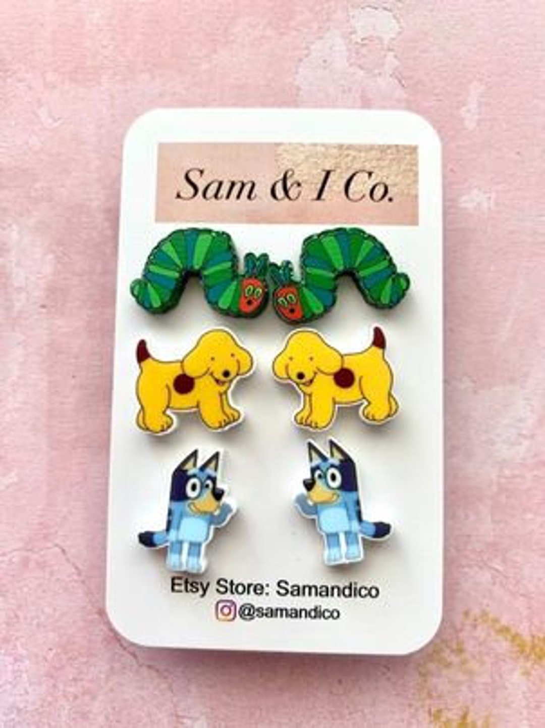 Story Book Studs Bluey Hungry Caterpillar, Spot the Dog, Bingo the Dog ...