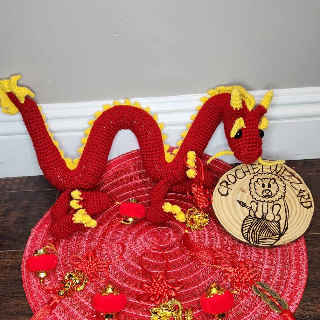 PATTERN: Dragon Crochet Amigurumi Pattern, Crochet Chinese Dragon ...