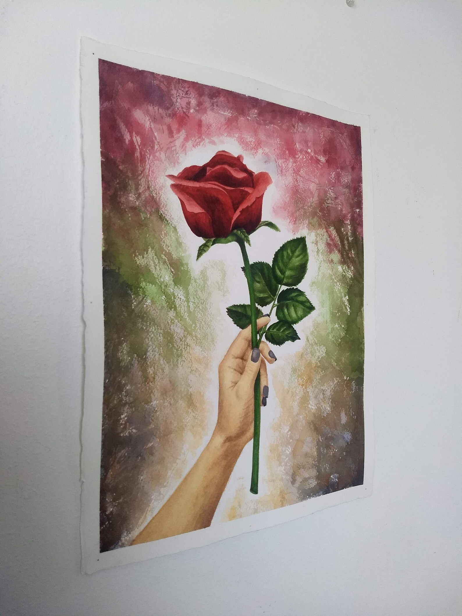 Rose and Hand (print) - Etsy