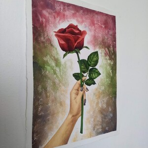 Rose and Hand (print) - Etsy