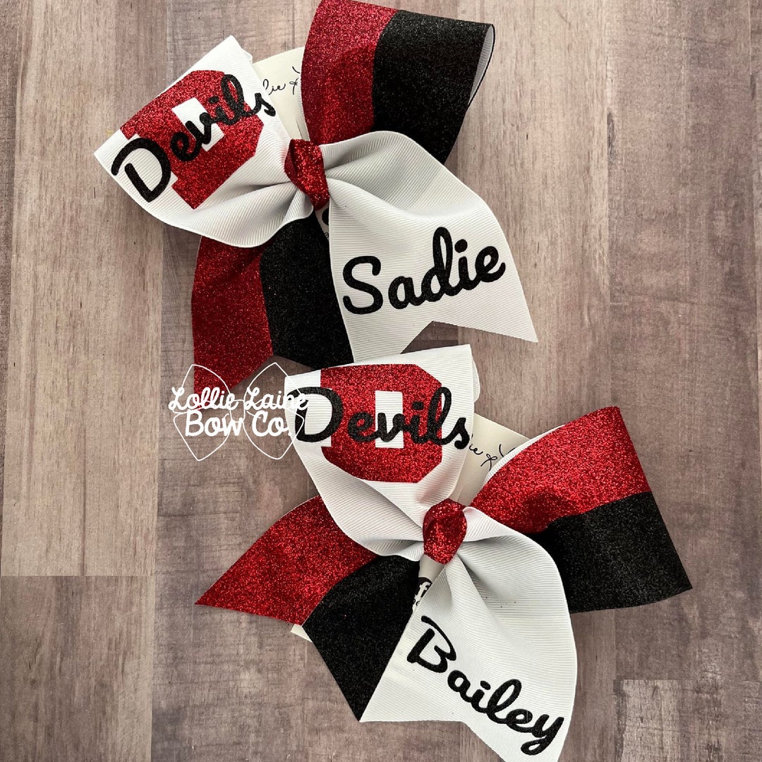 Personalized 3 Color Cheer Bow | Cheer Hair Bow Team Cheer Bow ...