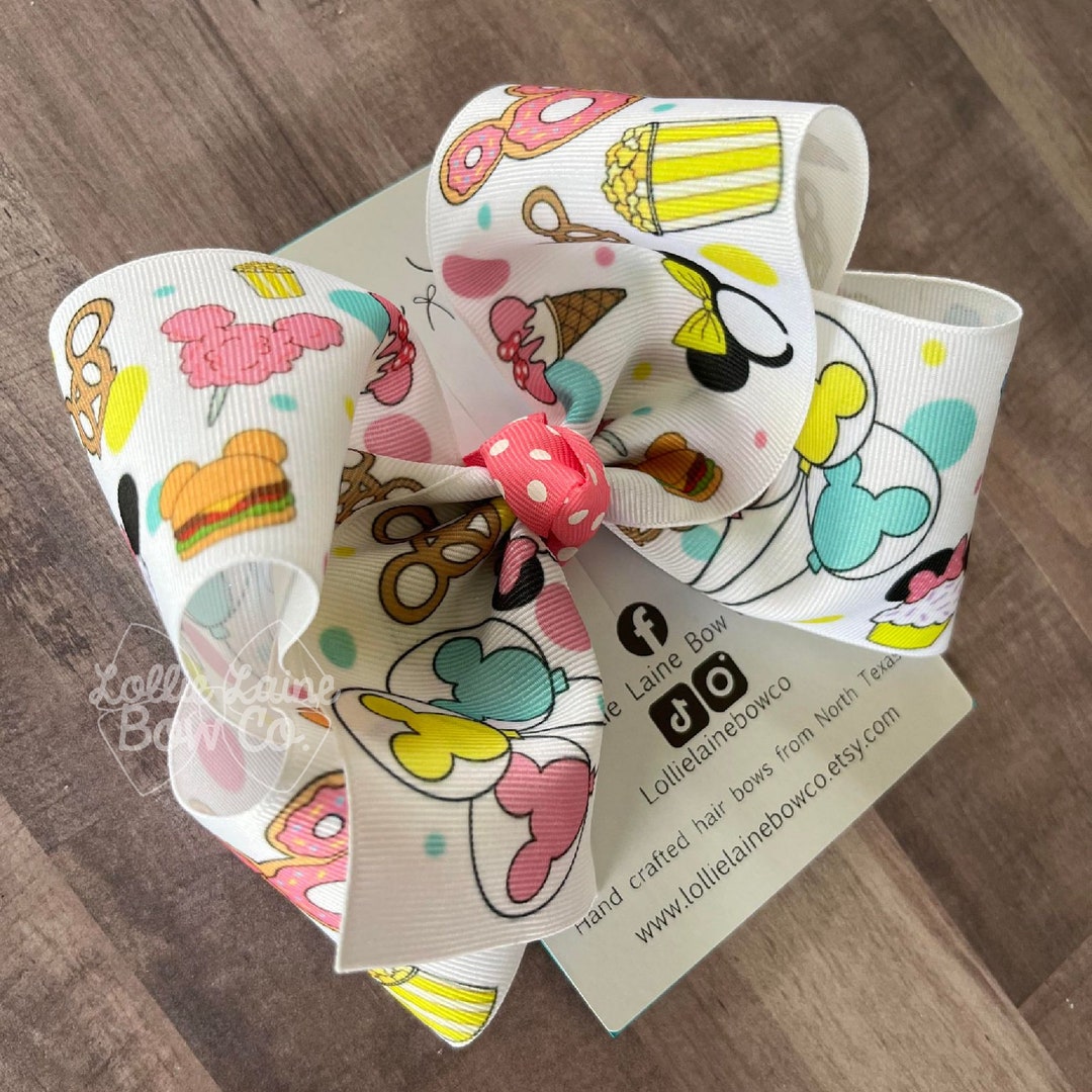 Disney Inspired Food Hair Bow | Vacation Hair Bow, Snacks Hair Bow ...