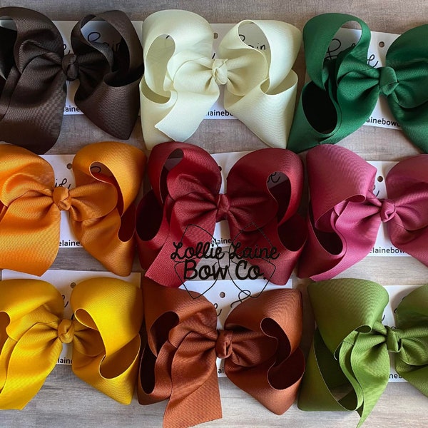Solid Color Hair Bow - Etsy